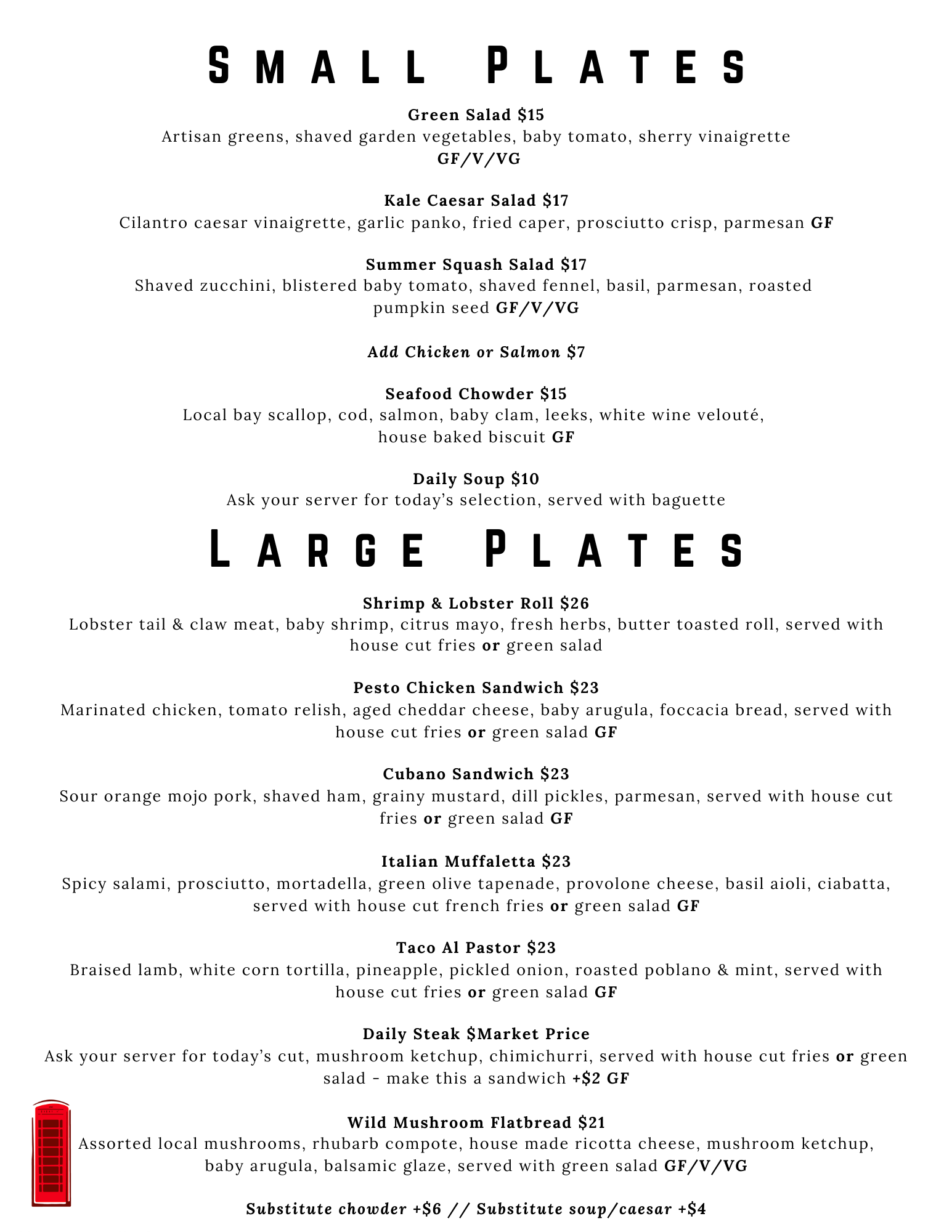 Bistro Menus - Luckett Vineyards
